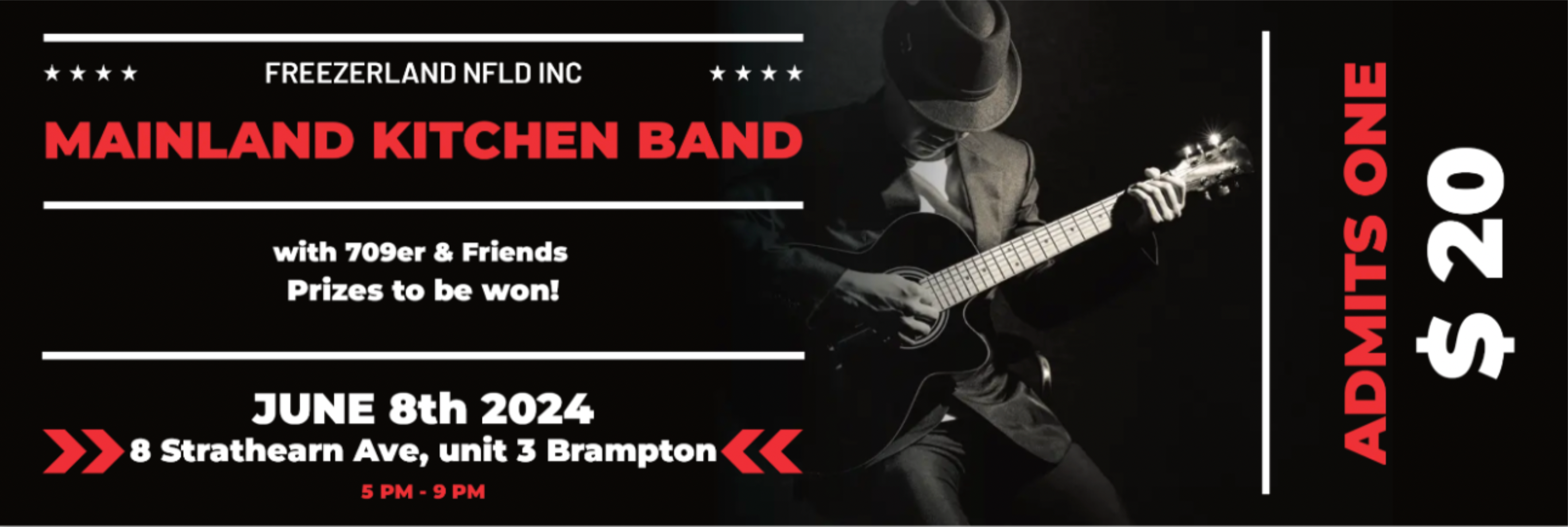 Mainland Kitchen Band Tickets – Freezerland NFLD INC.