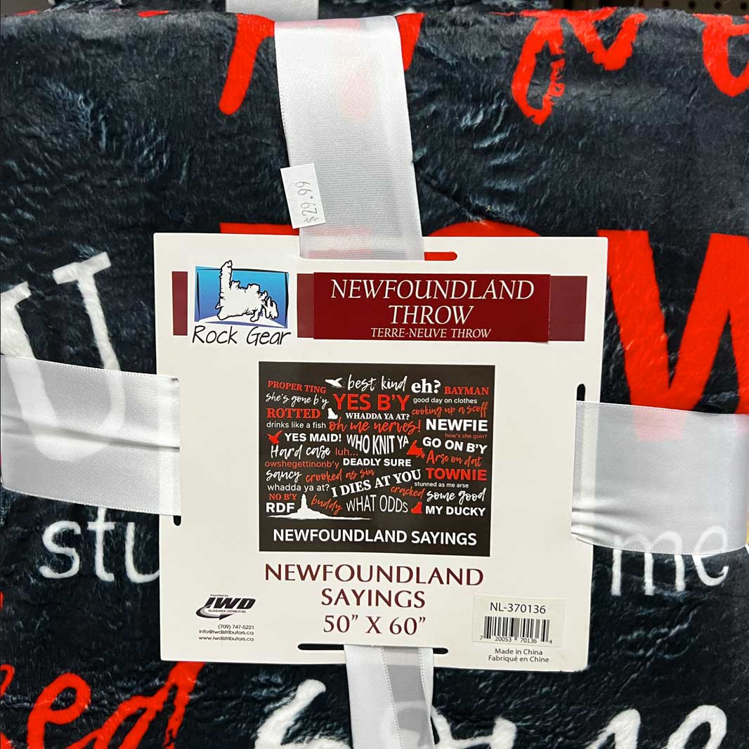 Newfoundland Throw "Newfoundland Sayings" – Freezerland NFLD INC.